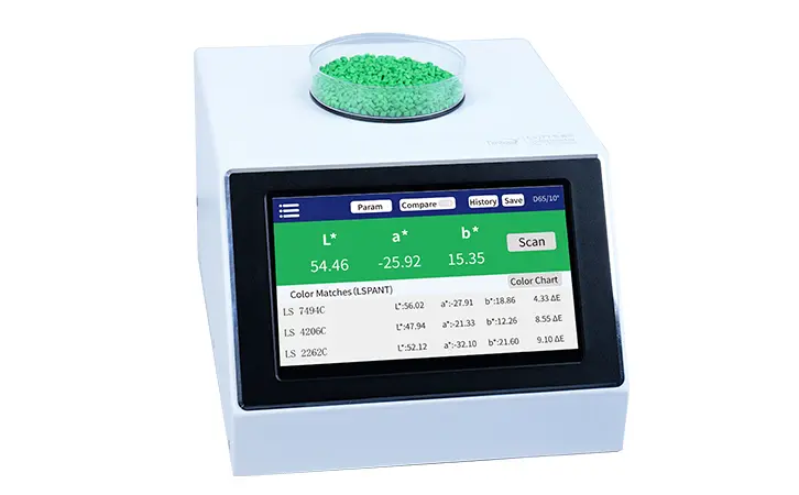 LS177 spectrocolorimeter-Powder and masterbatches color comparison